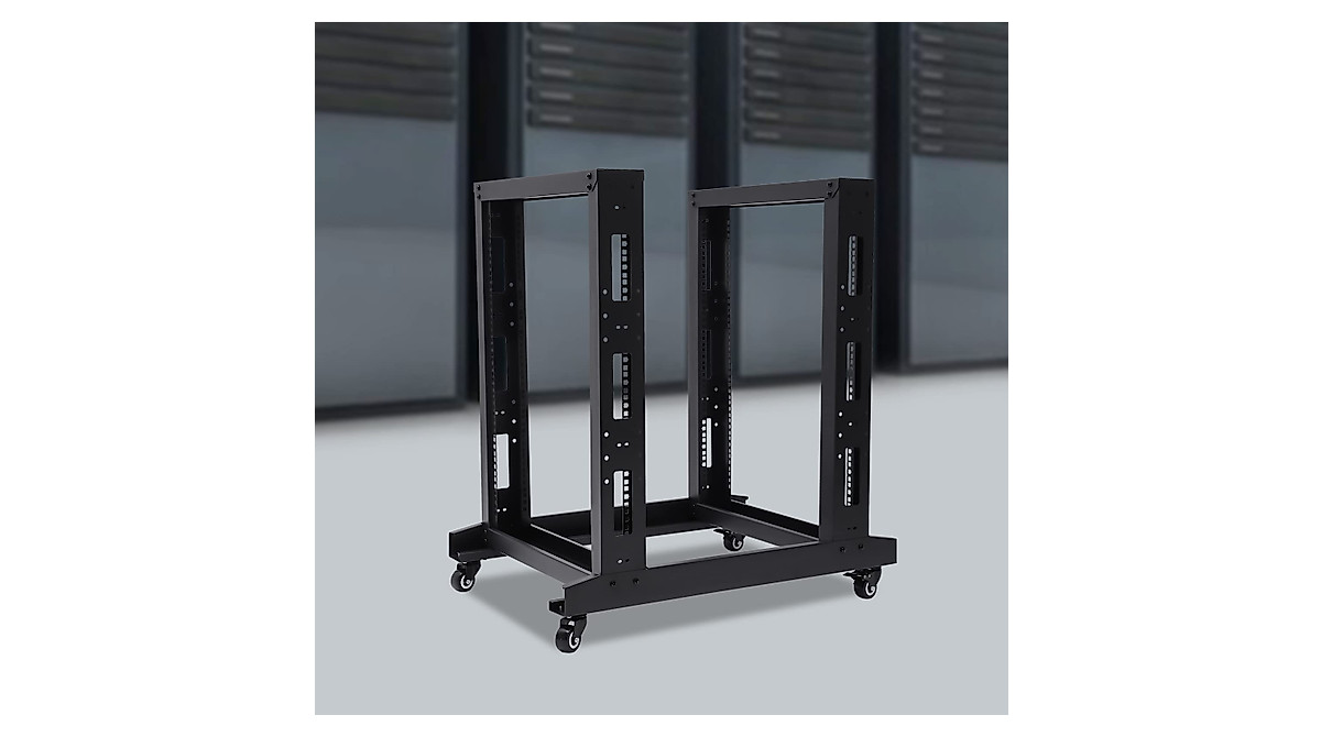 Open Frame Server Rack 15U 19-inch Rolling Server/Audio Rack Free ...