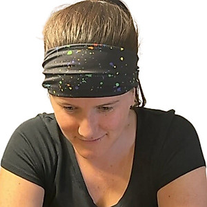 Halo Headband Bandit - Wide Pullover Sweatband for Both Women and Men, Confetti