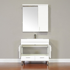 Alya Bath Ripley Bathroom Vanity, 36 inch, White