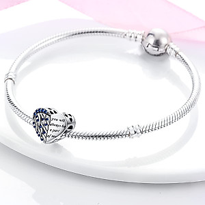 Parmuz 925 Sterling Silver Charm for Bracelet Necklace Dangle Love Mom Ocean travel Butterfly Party Birthday Charm Beads Pendants DIY Jewelry Gift for Women