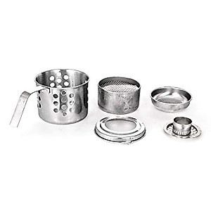 Hinomaru Collection Shabu Shabu Mini Hot Pot Stainless Steel With Glass Lid Chafing Dish Single Serving Mini Casserole Pot Cooking Gel Fuel Cookware