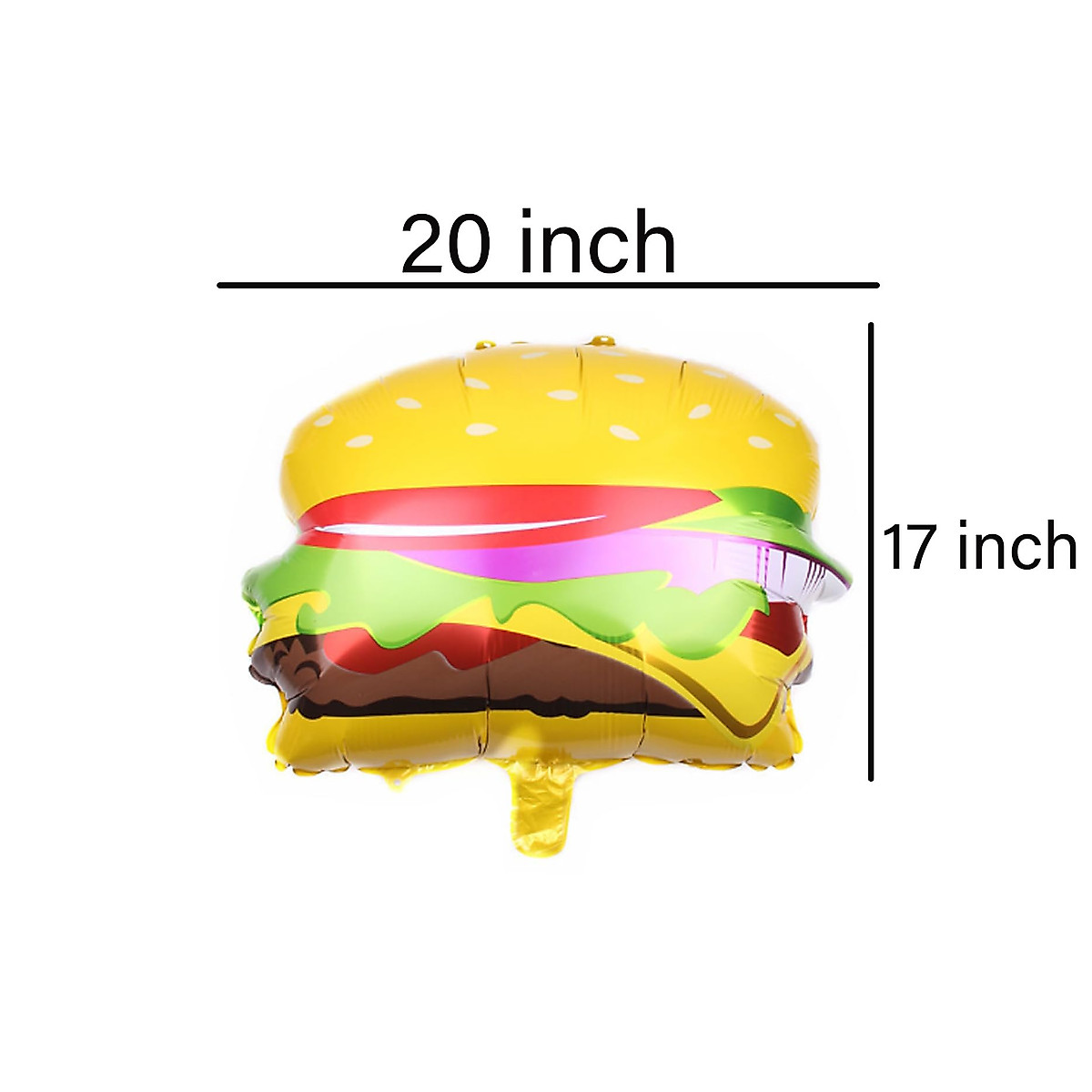 2PCS Hamburger Balloons Foil Aluminum Food Balloon Birthday Party Decorations