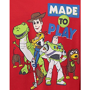 Disney Pixar Toy Story Woody Buzz Lightyear Forky Toddler Boys 2 Pack Long Sleeve T-Shirts Red/Gray/Blue 3T