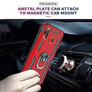 DuoLide for Huawei Y9 2019 / Enjoy 9 Plus Case （Not for Y9 Prime 2019） with Tempered Glass Screen Protector,Hybrid Heavy Duty Dual Layer Anti-Scratch Shockproof Defender Kickstand Case, Black