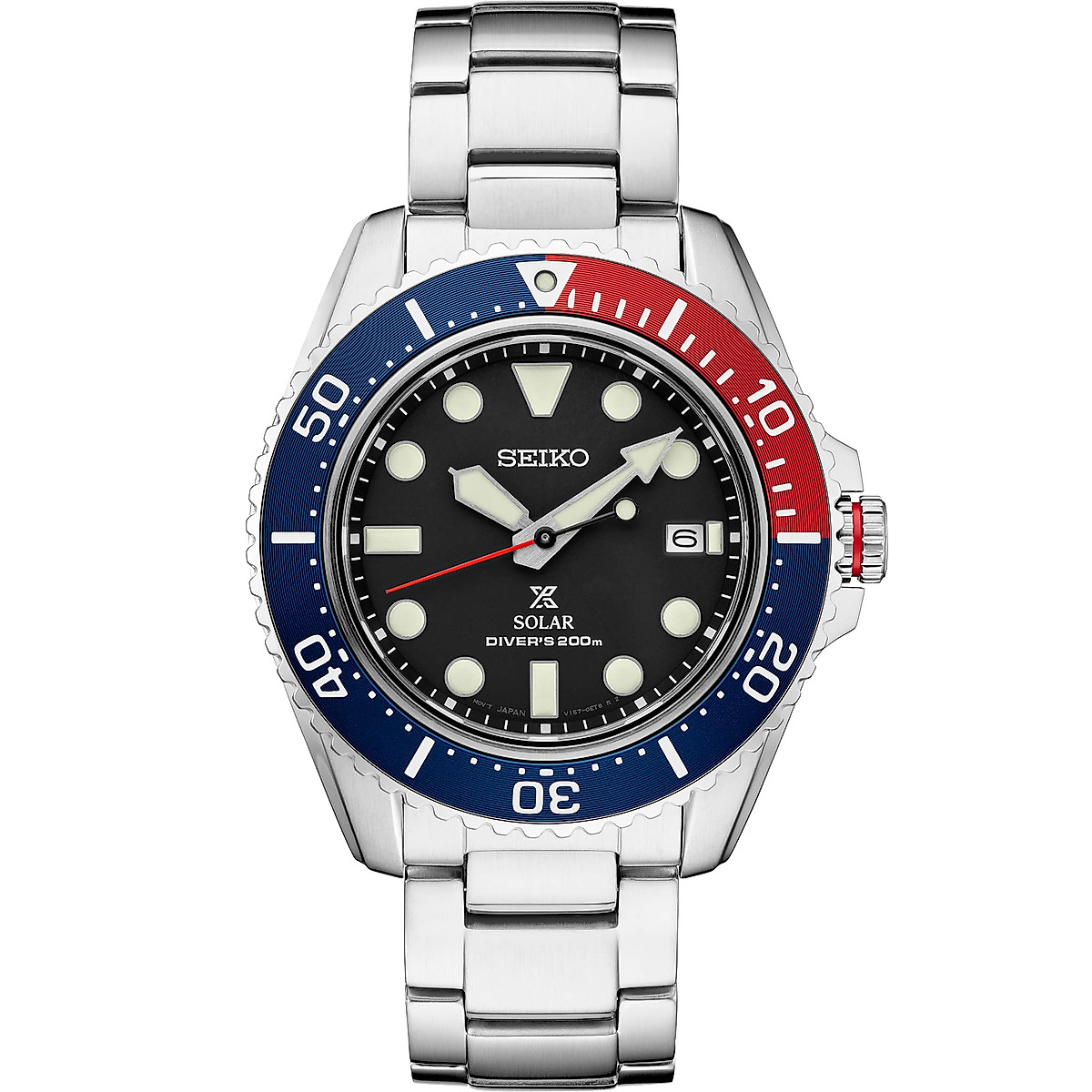 SEIKO SNE591 Automatic Solar Dive Watch for Men - Prospex Collection - LumiBrite Hands, Sapphire Crystal - Water Resistant 200M