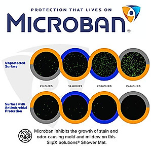 SlipX Solutions Versatile Expandable Bath & Shower Safety Mat System with Microban Protection, Fits Any Size Bath Tub or Shower (Custom Size, Clear, 12" Tiles, 4 Pack)