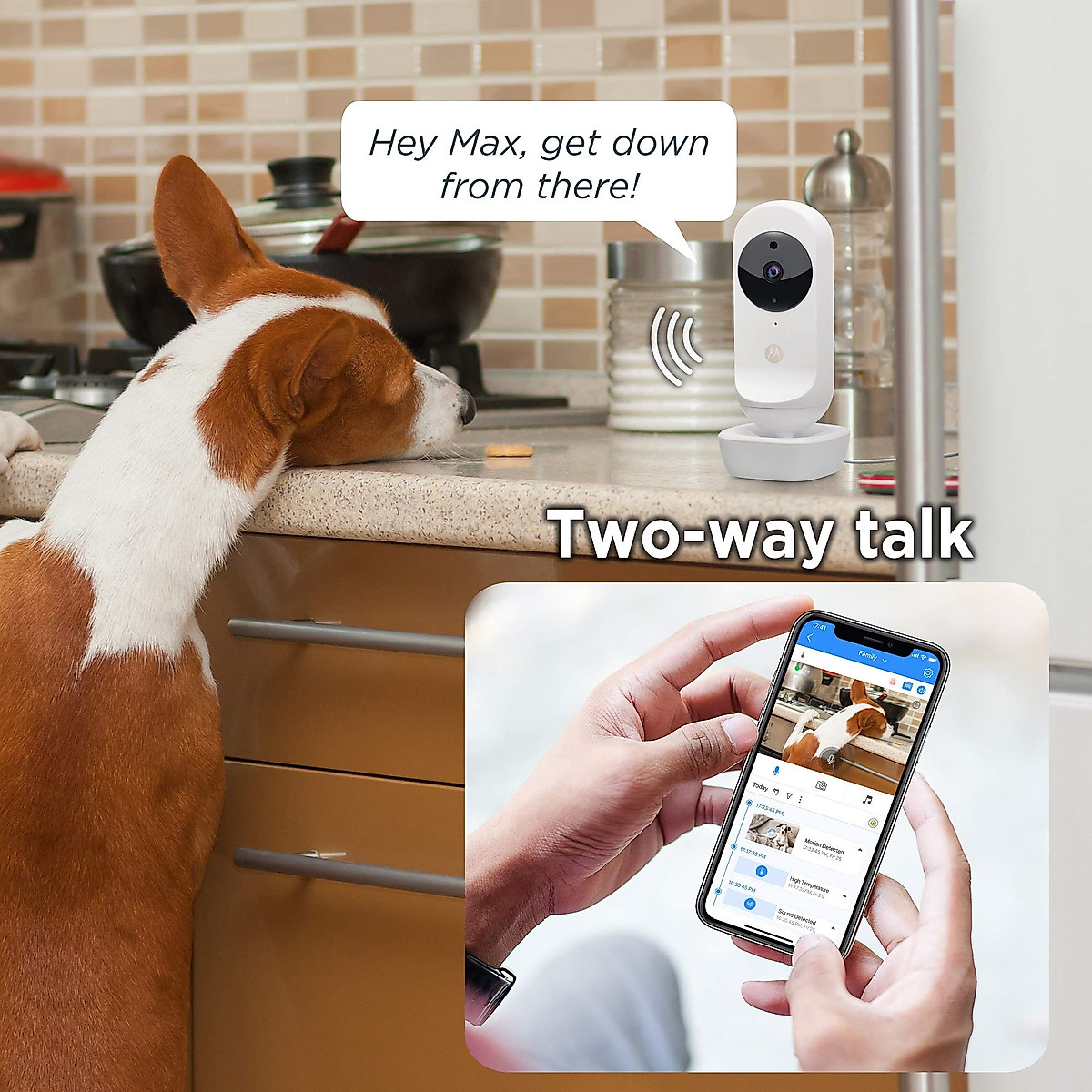 Motorola Connect20-2 Video Baby Monitor with Two Cameras – 4.3" Parent Unit and Wi-Fi Viewing for Baby, Elderly, Pet - 2-Way Audio, Night Vision, Temperature Sensor, Digital Zoom