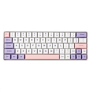 EPOMAKER EP64 60% Mechanical Keyboard, Wireless Gaming Keyboard, 2.4GHz/Bluetooth 5.0/USB-C Custom Keyboard, Hot Swappable, NKRO, Programmable wtih Dye-sub PBT Keycap for Mac/Win (Mulan Switch)