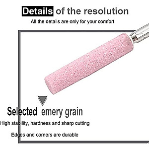 Jkapagzy 10pcs 4/4.8/5mm Chain Saw Grinding Stone Chainsaw Sharpener Burr Chain File Garden Tool Mower for Lawn Stone Chain Parts Grinding Saw