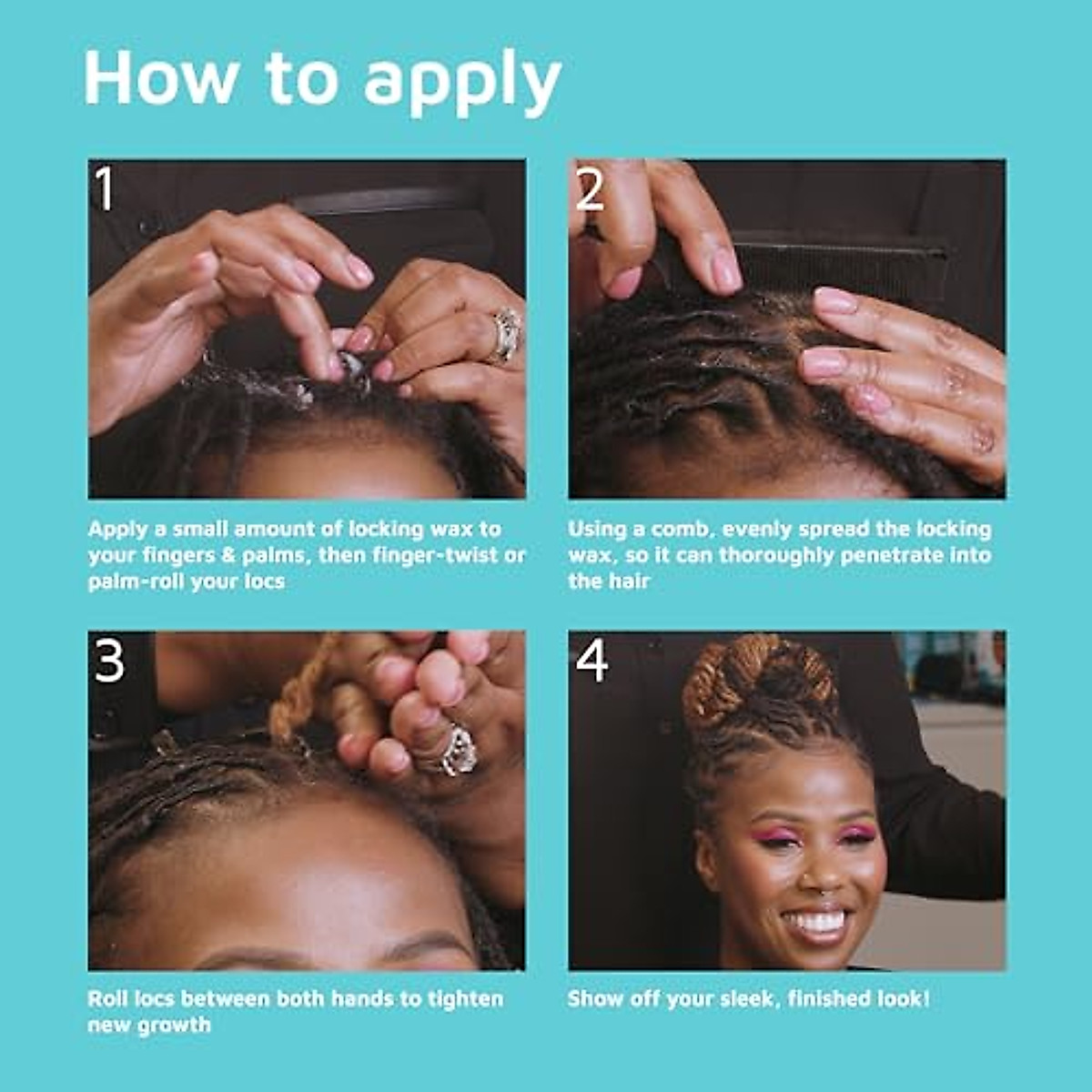 KISS COLORS & CARE Ultimate Hold Locking Wax, 6 oz. - starts and maintains locs with long lasting hold and no build up. Ideal for thicker hair textures