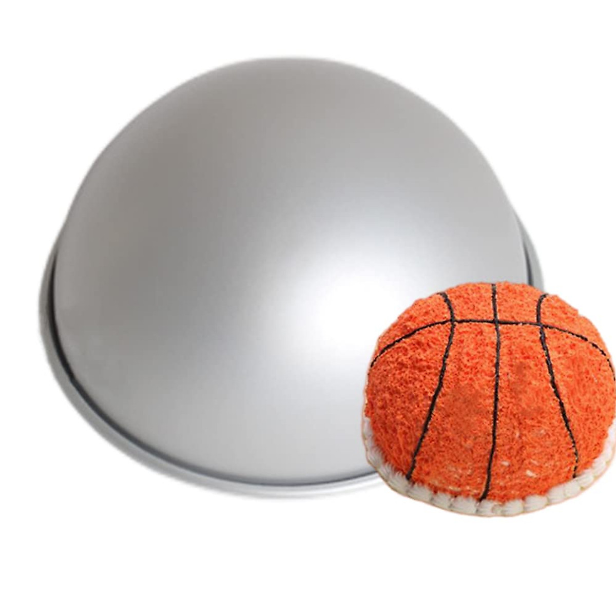 XZJMY Ball Cake Pan,Aluminum Hemisphere Cake Molds,8Inch Cake Pan,Kids DIY 3D Birthday Cake Pan,Nonstick Baking Tools (Big Half Ball)