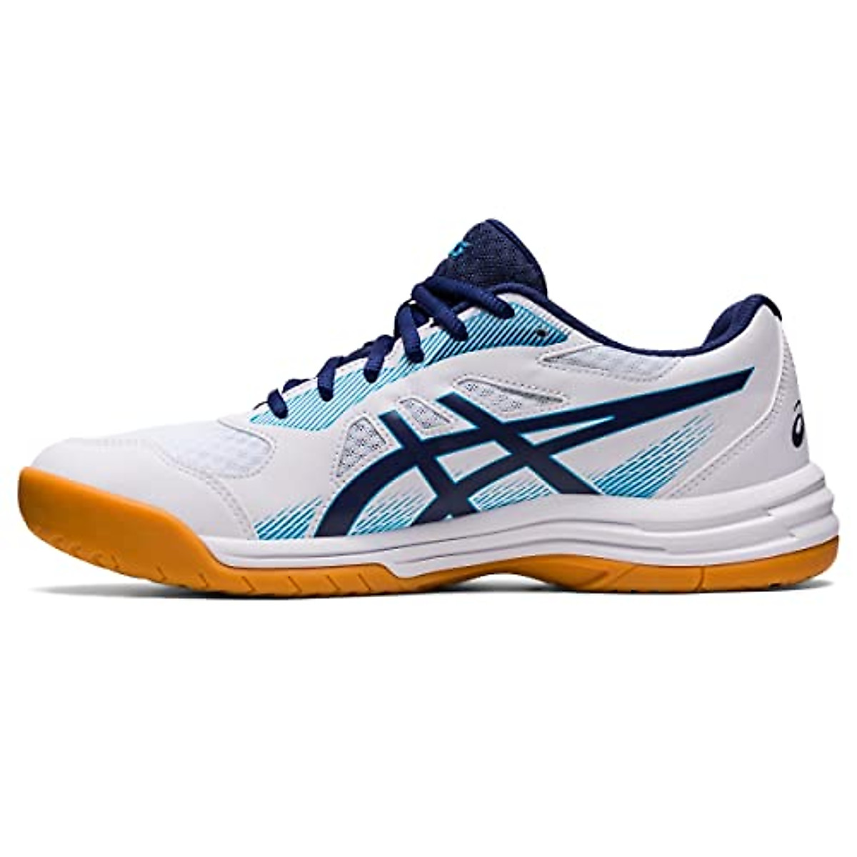 ASICS Men's Upcourt 5 Court Shoes, 9, White/Indigo Blue