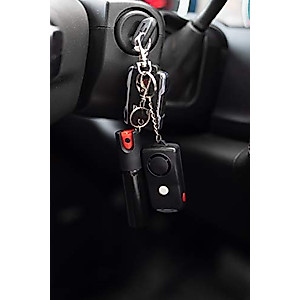 ARMADILLO DEFENSE Pepper Spray and Personal Alarm Key Chain Bundle (2 Pack) for Protection and Self Defense, Safeguard for Women and Men, Tear Gas and Panic Button
