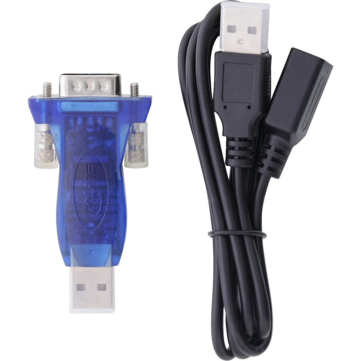 InLine 33304A Serial Adaptor Male A and Male Sub D with USB Extension 9 Pin 0.2m, USB