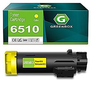 GREENBOX Remanufactured 6510 High-Yield Toner Cartridge Replacement for Xerox 6515 6510 106R03479 for Phaser 6510N 6510DN 6510DNI Workcentre 6515N 6515DN 6515DNI Printer(2,400 Pages, Yellow, 1-Pack)