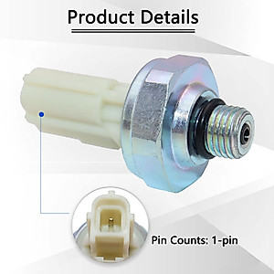 KEJSTED Engine Oil Pressure Sensor Switch Sending Unit F81Z-9278-AA SW5267 Compatible with 7.3L 6.0L 6.4L Powerstroke Diesel 1999-2010 Ford F-250 F-350 F-450 F-550 E-350 E-450 Super Duty PS314