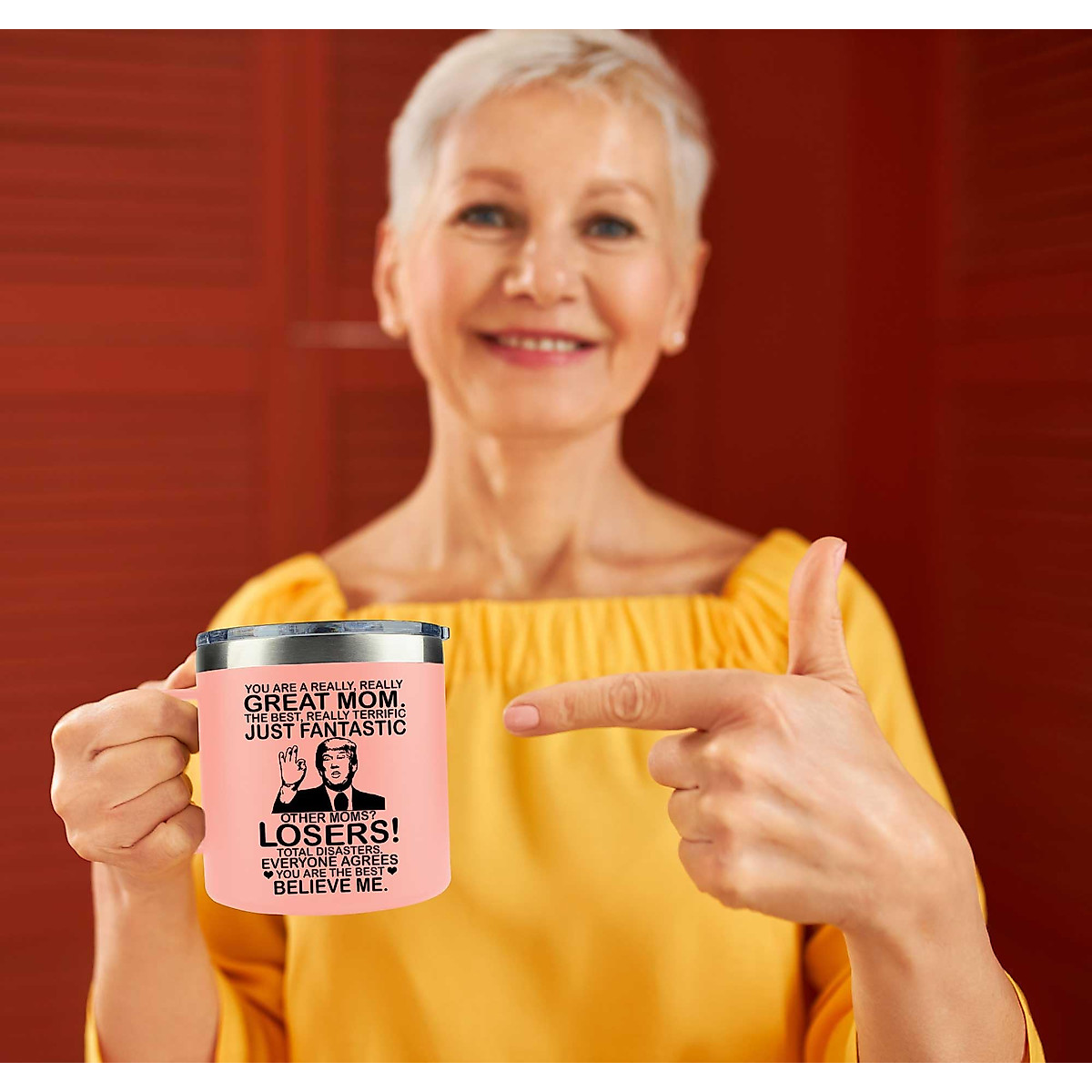 Mothers Day Gifts for Mom - Mothers Day Gifts from Daughter, Son, Kids - Funny Gifts for Women, Wife - Mother Gifts - Mom Birthday Gifts - Birthday Gifts for Mom - Present for Mom Mug 14oz, Pink