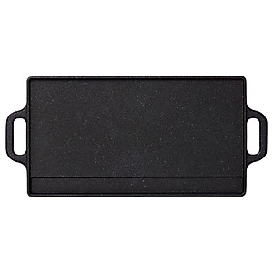 THE ROCK by Starfrit 032225-003-0000 Traditional Cast Iron Reversible Grill/Griddle