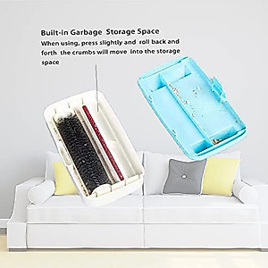 Reusable Handheld Crumb Sweeper, SONQOME Nutshell Soft Bristles Debris Collector Handheld Carpet Table Sweeper Crumb Brush Cleaner Crumb Sweeper Roller for Home Cleaning