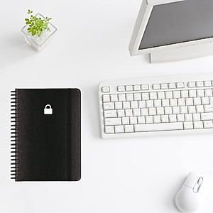 Nokingo Spiral Password Book with Alphabetical Tabs - 5x7 inch Password Organizer with A-Z Tabs for Internet Login, Website, Username, Password. Password Keeper for Home or Office, PU Cover, Teal