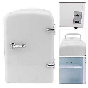 Mini Beauty Fridge, Portable Cooler Warmer Refrigerator ABS Plastic 36W AC100-240V DC12V Noiseless for Office (US Plug)