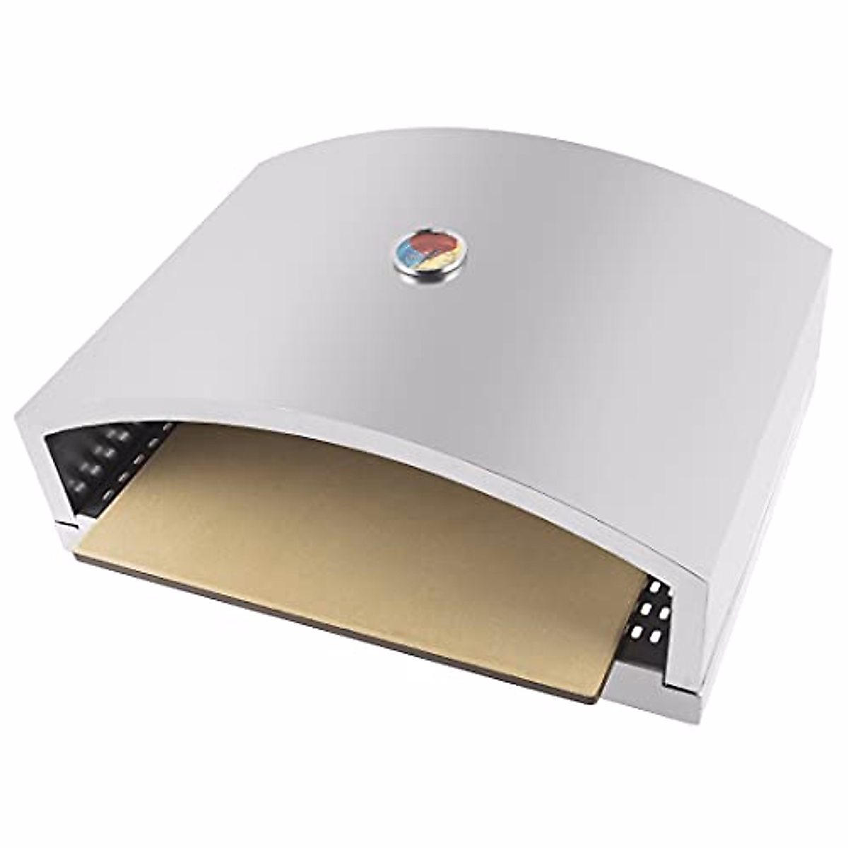 Open Faced Grill Pizza Oven for Gas or Charcoal Grill, Includes Ceramic Pizza Stone