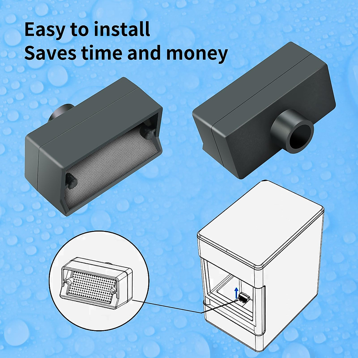 Upgraded Filter Piece ASM Gray Replacement Part Fits Ice Maker.Compatible with GE Profile Opal 1.0 OPAL01GENSS,OPAL01GENKT,2.0(24-LB) XPIO23SCSS,XPIO23BCBT,XPIO13BCBT,XPIOX3BCBT,XPIOX3SCSS,XPIO13SCSS