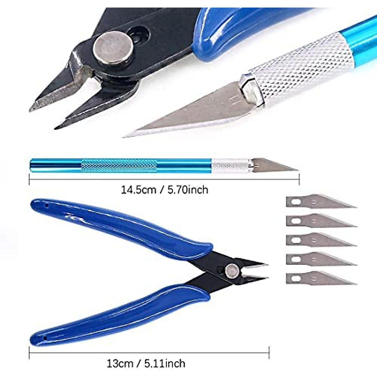 55Pcs Gundam Tools Kit Gunpla Tools Gundam Model Kit Tool Bandai Tool Kit Gundam Modeler Basic Tools Set for Gundam Model Building Modeling Making