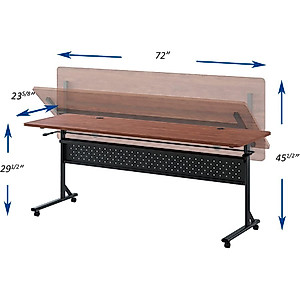 Lorell Shift 2.0 Flip Mobile Nesting Table, Cherry