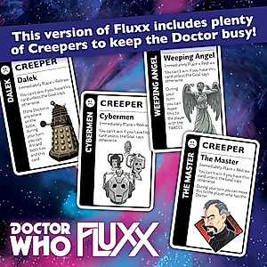 Looney Labs Doctor Who Fluxx Card Game - Whovian Delight with Quick Rounds