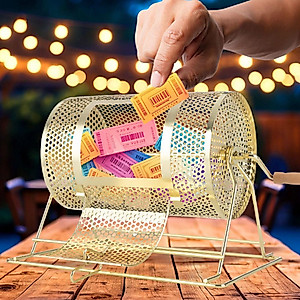 Trademark Poker Raffle Drum, Small Gold