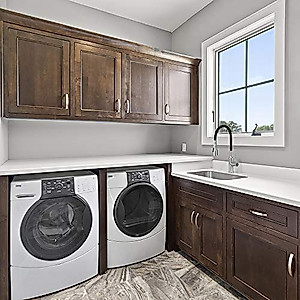 Transolid PF7509A Kitchen/Laundry Faucet with Dual Spray and Flex Neck in Black