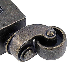 Mewutal 4PCS 22mm/0.87" Sofa Caster, Heavy Duty Table Leg Swivel Casters Zinc Alloy Furniture Casters with Square Cup for Desk Bed Chair Cabinet, with Screws