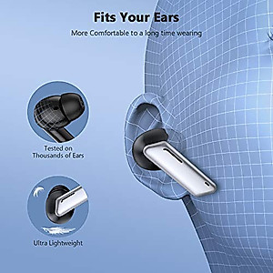 MAPAN True Wireless Earbuds Sports Heavy Bass Bluetooth Earphones, Noise Cancelling 32 Hrs TWS Headphones, Waterproof Hi-Fi Stereo in-Ear Earbud Sport Earbuds with Microphone for iPhones and Android