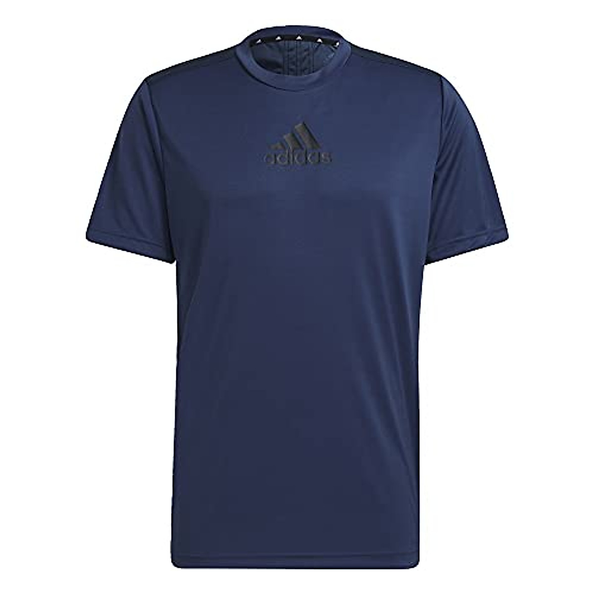 adidas Men's Primeblue Designed 2 Move 3-Stripes Tee, Crew Navy/Black, X-Large