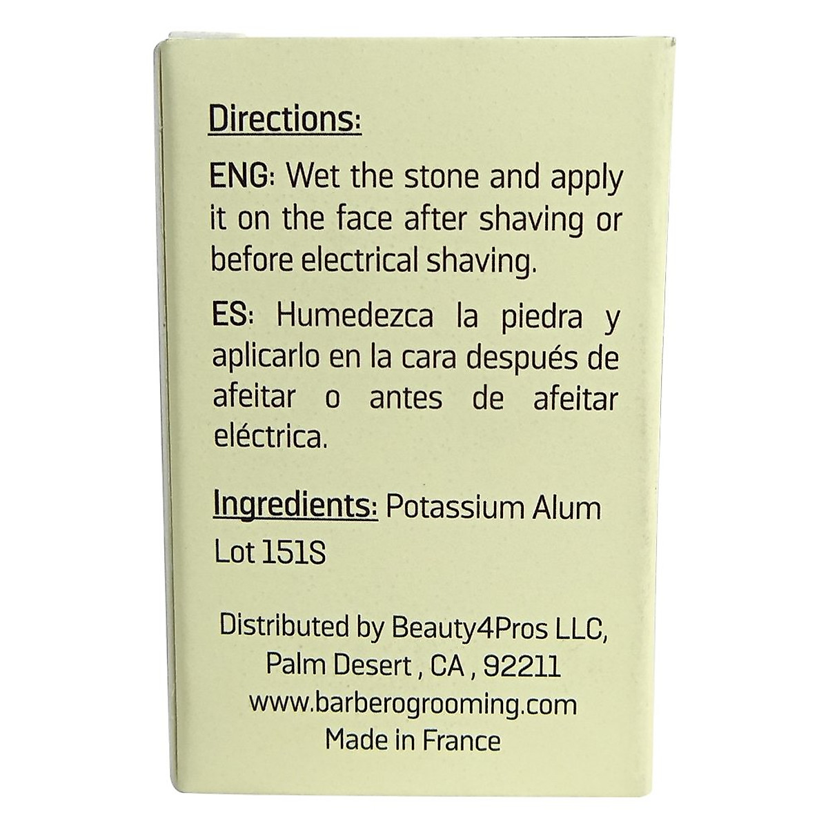 Barbero Alum Block 2.64 oz / 75 g Pack of 6