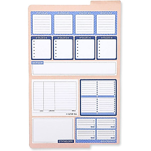 Paper Junkie Set of 12 Project File Folders with Notes Section, 1/3 Cut Tab Office Supplies in 6 Colors (Letter Size)