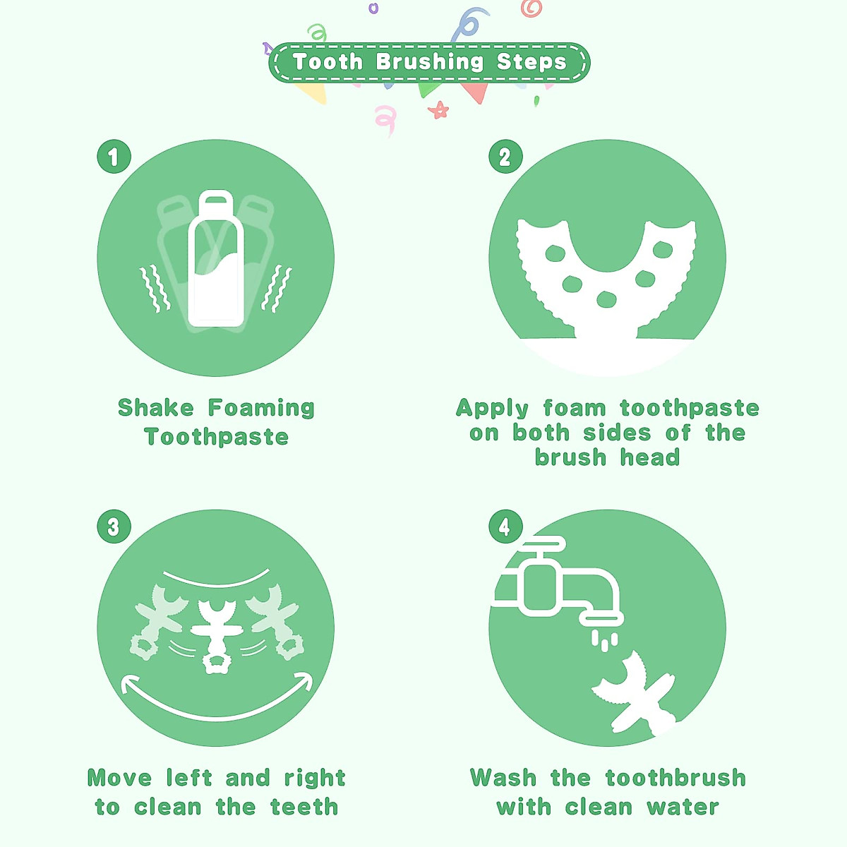 CUAIBB Toddler Toothbrush U Shaped - Baby Toothbrush 12 Months and Up - Kids U Shaped Toothbrush 360 Toothbrush Whole Mouth Toothbrush - 2 Small Brushhead