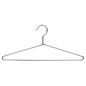 Quality Extra Heavy Duty Metal Suit Hanger with Polished Chrome (8 Pack)