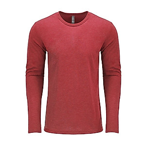Next Level Apparel Men's Crew Neck Rib Knit Jersey, XL, VINTAGE RED