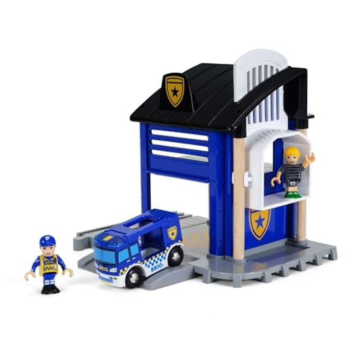 Brio World - 33813 Police Station - Interactive Toy Set for Kids | Enhances Creativity & Imagination | Features Light & Sound Effects | Compatible with Brio Railway | Perfect for Ages 3 and Up