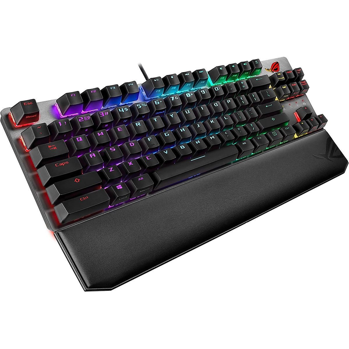 ASUS ROG Strix Scope NX TKL Deluxe | 80% RGB Gaming Mechanical Keyboard, ROG NX Red Linear Switches, Aluminum Top-Plate, Detachable Cable, Media Keys, Stealth Key, Wrist Rest, Macro Support