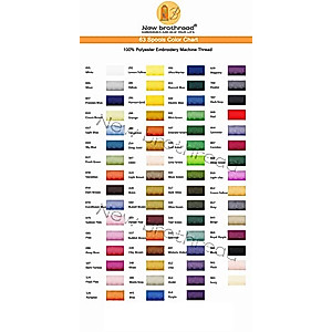 63 Brother Colors Polyester Machine Embroidery Thread Kit 500M