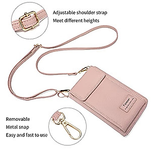 myfriday Small Leather Shoulder Bag, Crossbody Bag CellPhone Wallet Purse Lightweight Crossbody Handbags for Women