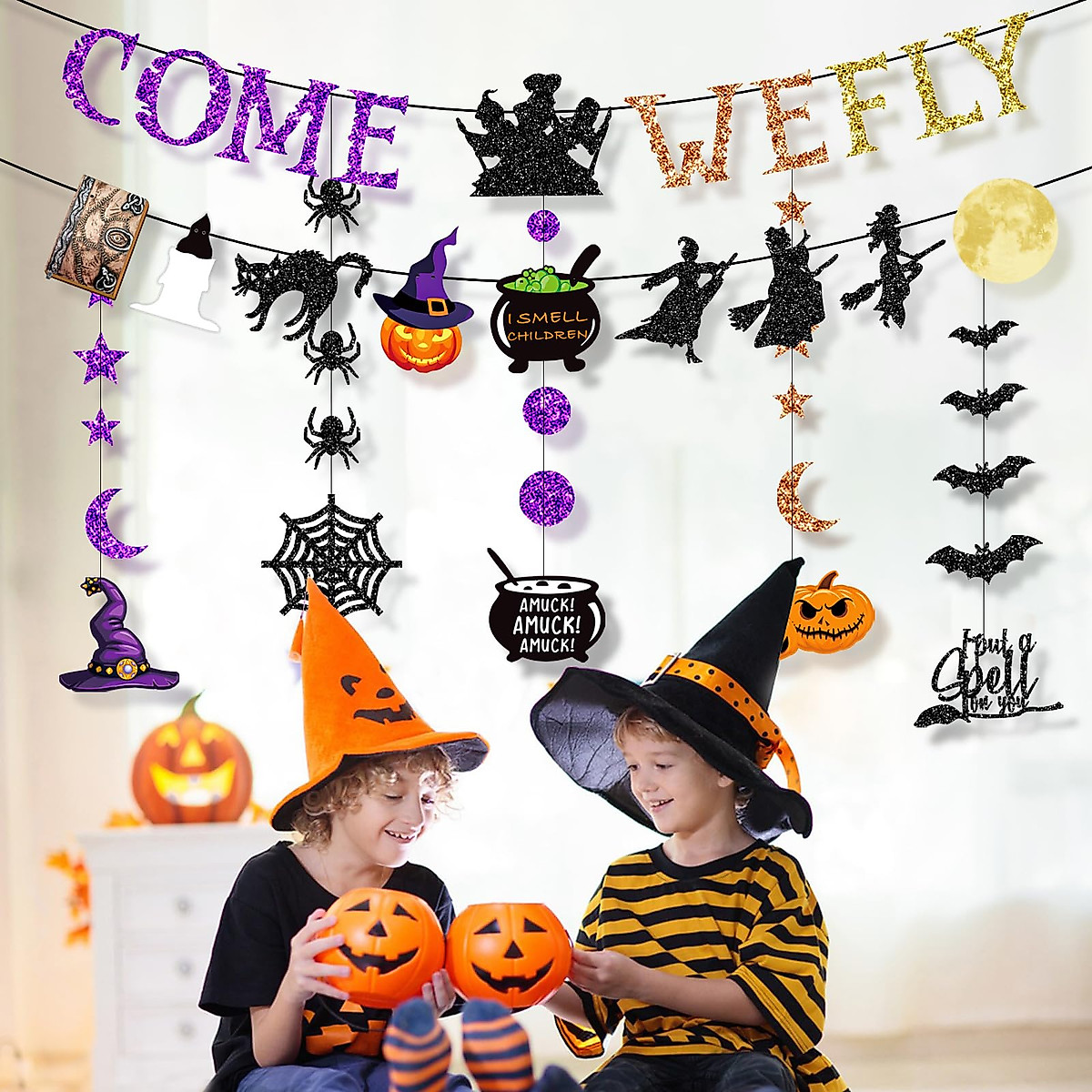 Glitter Halloween Banner - Perfect for Spooky Celebrations