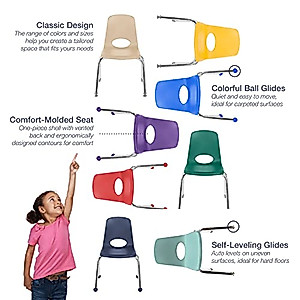 Factory Direct Partners Stack Chair, 12 inch, Black