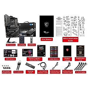 MSI MEG Z590 Unify Gaming Motherboard (ATX, 11th/10th Gen Intel Core, LGA 1200 Socket, DDR4, PCIe 4, SLI/CFX, M.2 Slots, Wi-Fi 6E)