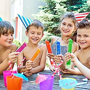 150 Pack Popsicle Bags, DIY Zipper Ice Pop Bags for Ice Cream Candy Yogurt Tubes Party Favors for Kids Healthy Snacks, Disposable Popsicle Pouches with Silicone Funnel