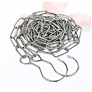 Zerodeko 3pcs Metal Clothing Rack Stainless Steel Chain Portable Drying Rack Clothes Storage Chains Display Hanging Chain Adjustable Clotheslines Clothes Drying Chain Clothes Drying Rack