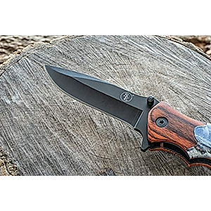 SE Spring Assisted Drop Point Folding Knife with Bear Design - KFD20018-4